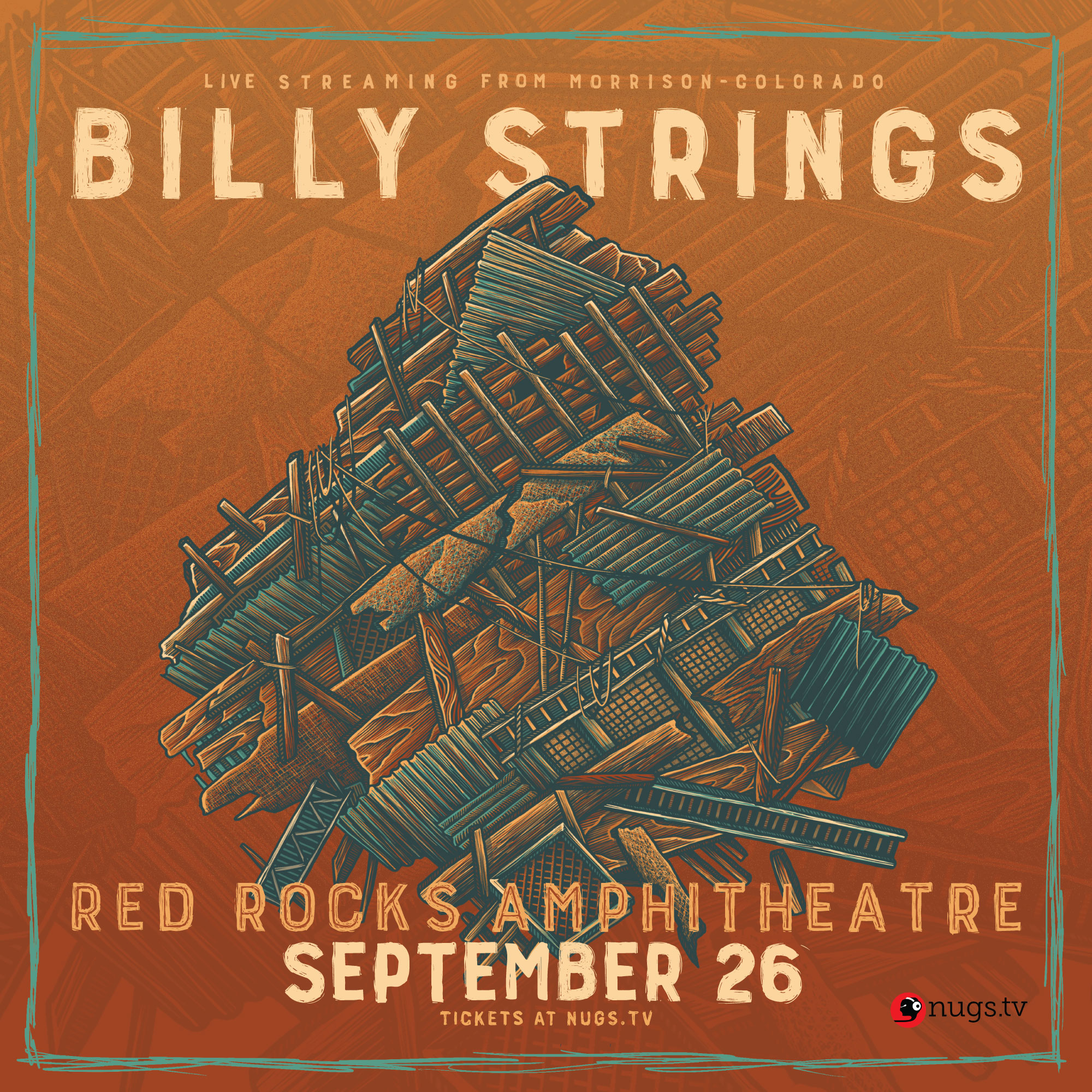 Live Stream: Billy Strings Red Rocks Amphitheatre