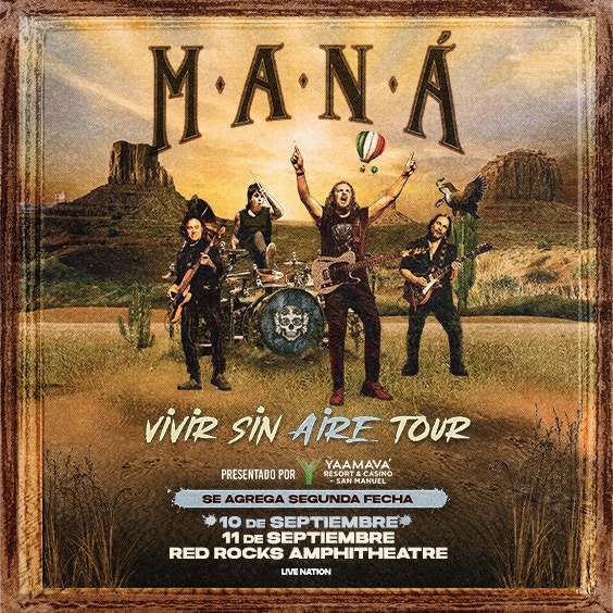 MANÁ: VIVIR SIN AIRE TOUR Red Rocks Amphitheatre